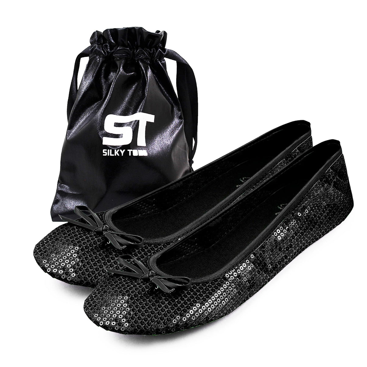 Sparkle Flat / Sequin Flat Foldable Ballet Flat Women's – Silky Toes